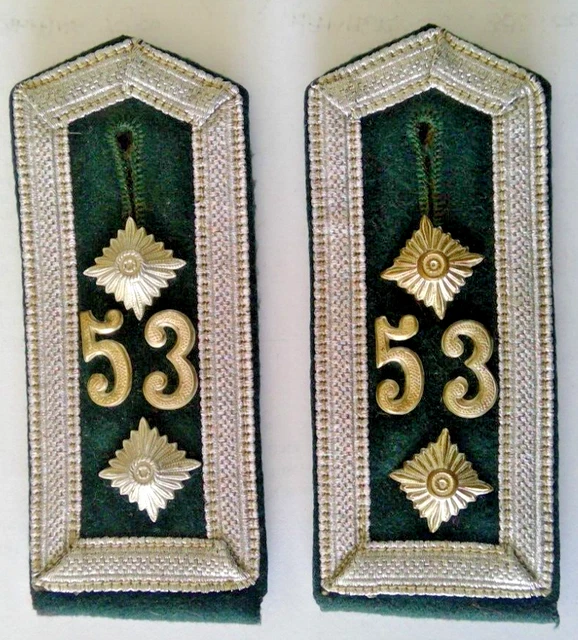 WW2 GERMAN ARMY Shoulder Strap Epaulettes 53rd Regiment Wehrmacht ...