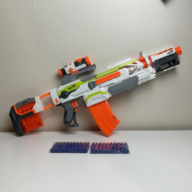 NERF N-STRIKE ELITE Modulus ECS 10 Motorised Blaster Gun Plus Attachments £17.99 - PicClick UK