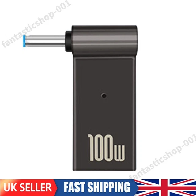 PD TYPE-C FEMALE to DC Male Jack Plug Converter for HP 19.5V (4.5x3mm ...