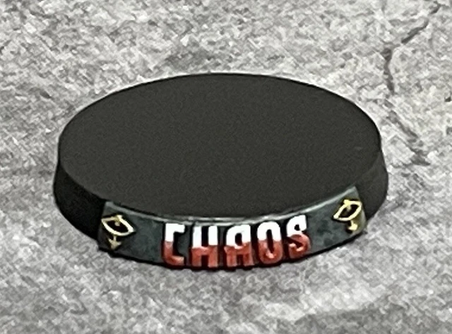 CUSTOM CHAOS SPACE Marine Warhammer 40k Miniatures Base Name Plate Pack ...
