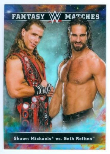 SHAWN MICHAELS & Seth Rollins « Fantasy Matchs Fm13 Fm-13 » Topps Wwe ...