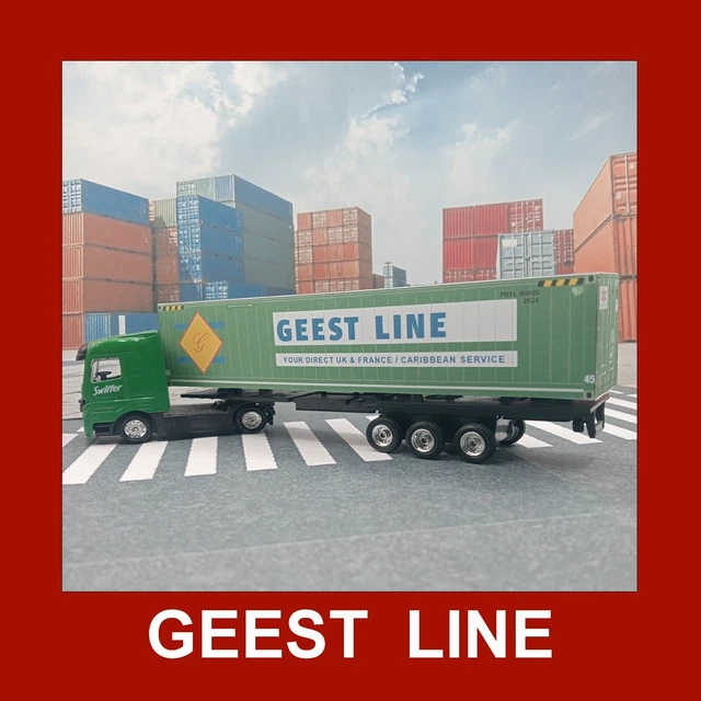 GEEST LINE CARIBBEEN Service Green Model Shipping Containers x 4 OO ...