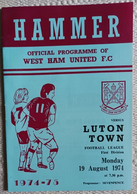 WEST HAM UNITED 7 official programmes. 1974-75. £5.40 - PicClick UK