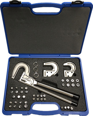 HAND RIVET SQUEEZER Ultimate Kit 45 piece w/ Dimple Dies and Squeezer ...