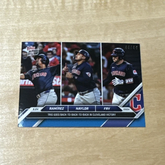 2024 MLB TOPPS NOW 233 JOSE RAMIREZ Josh Naylor David FRY HRS GUARDIANS ...