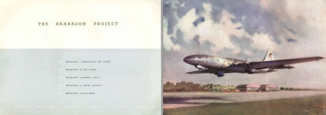 BRISTOL BRABAZON PROJECT Brochure Rare Historic Aviation 1950's BOAC ...
