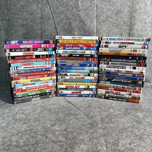 56X COMEDY MOVIE DVD Bundle BULK LOT Mixed - Region 4 - FREE POST $79. ...