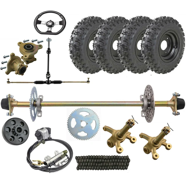 KIT ESSIEU ARRIÈRE 29" Go Kart moyeu de direction avant complet 6 ...