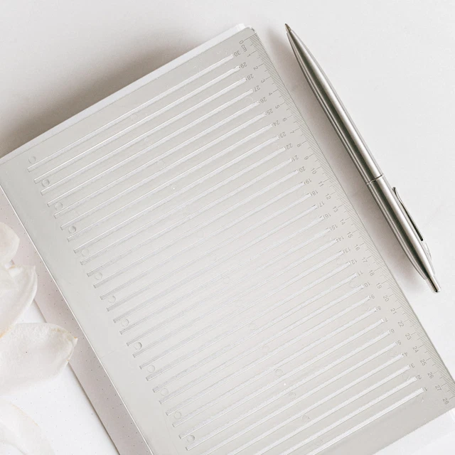 SCHOOL TEST RULERS Line Drawings Line Stencil Calligraphy Paper Ruler ...