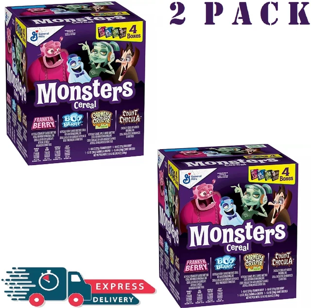 2-PACK MONSTERS BREAKFAST Cereal, Quadruple Variety Pack (4 pk.) £26.07 ...