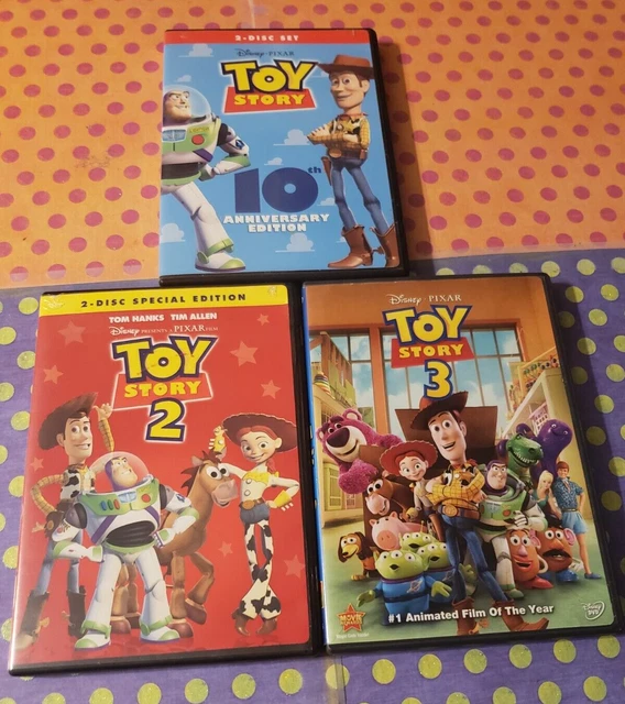 TOY STORY, TOY STORY 2, TOY STORY 3, - LOT OF 5 DVDs - 3 MOVIES - £5.64 ...