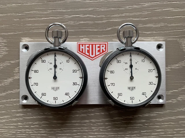 HEUER STOPWATCH PANEL Heuer Chronometers Dashboard Rally Timer 89 £350. ...