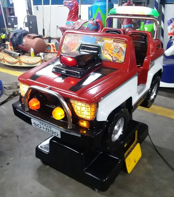 FALGAS COIN OPERATED Kiddie Ride 4x4 Jeep Patrol Car Ride #9 New Paint ...