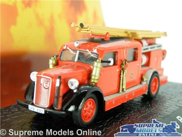 VOLVO B11 MODEL Fire Engine 1:76 Scale Atlas Ixo Red Ladder Pump K8 £14 ...
