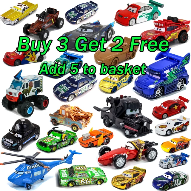 DISNEY PIXAR CARS 1:55 Diecast Racers Chick Hicks Metal Mini Rare Kid ...