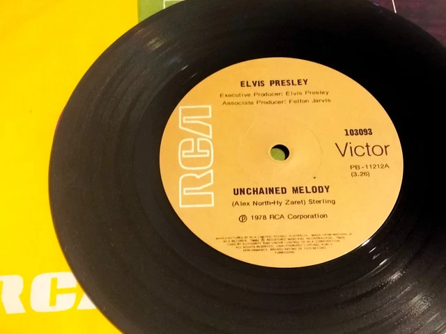 Elvis Presley And Unchained Melody Softly As I Leave Vinyl Record 45
