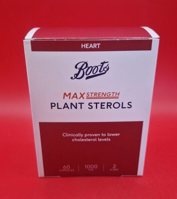 BOOTS MAX STRENGTH Plant Sterols Capsules 60 £14.99 - PicClick UK