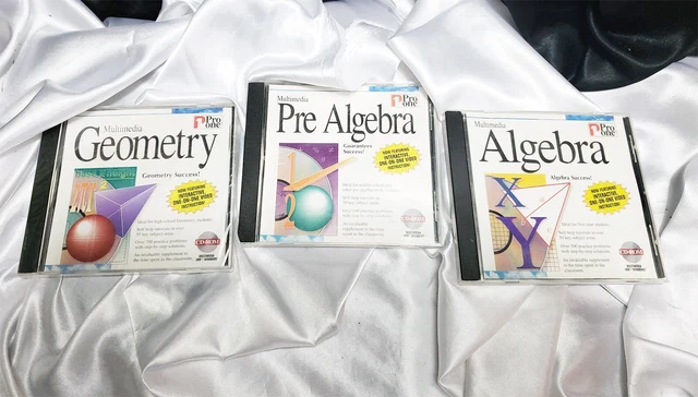 PRO ONE MULTIMEDIA Matemáticas Tutoría Pc Software Geometría/Álgebra/Pre Álgebra EUR 10,18 ...