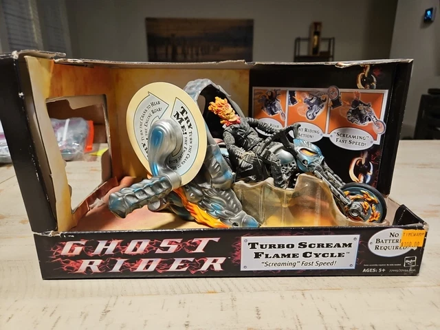 MOVIE GHOST RIDER Turbo Scream Flame Cycle motorcycle figure. Works $61 ...