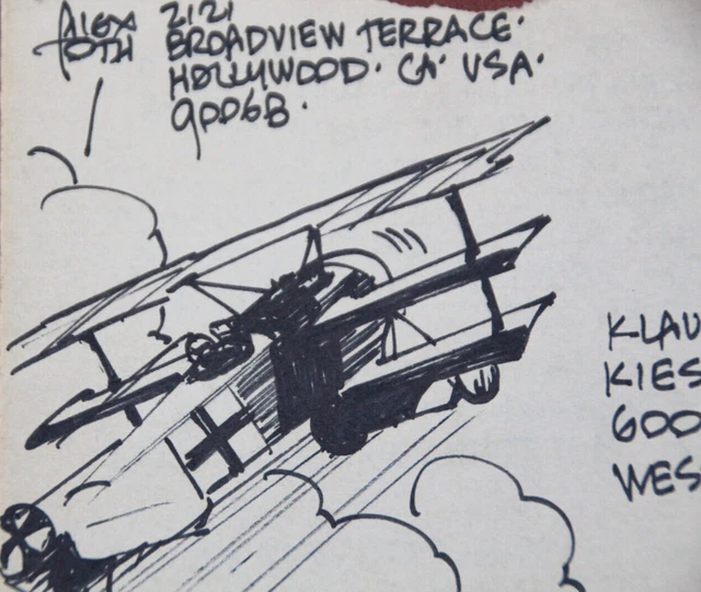 ORIGINALZEICHNUNG UND BRIEF von Alex Toth! Flugzeug Fighting Forces, 1 ...