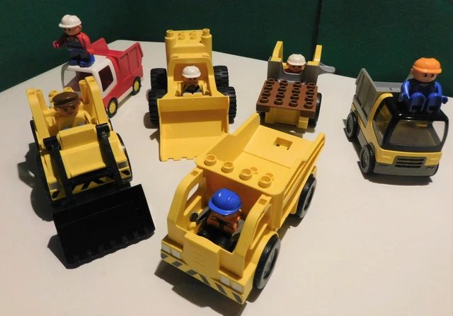LEGO DUPLO BAUFAHRZEUGE Baustelle Radlader Gabelstapler Kipplaster ...