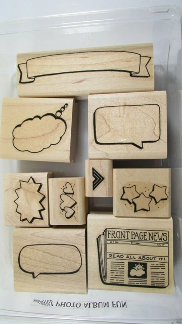 STAMPIN&& UP 9ER Set ""Fotoalbum Spaß"" Gummi Holz Stempel ...
