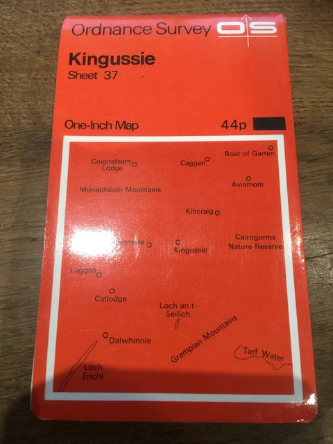 1960S OLD VINTAGE OS Ordnance Survey 1" Map Sheet 37 Kingussie £9.67 ...