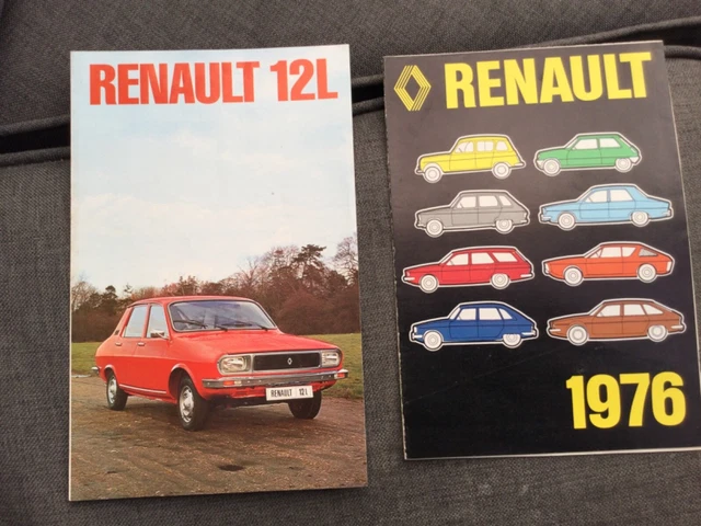 RENAULT 12L BROCHURE 1976 + 1976 Brochure Gamme en parfait état EUR 11 ...