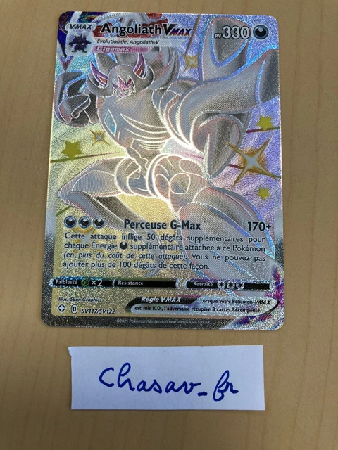 CARTE POKÉMON ANGOLIATH Vmax Shiny Sv117/Sv122 Destinées Radieuses Neuf ...