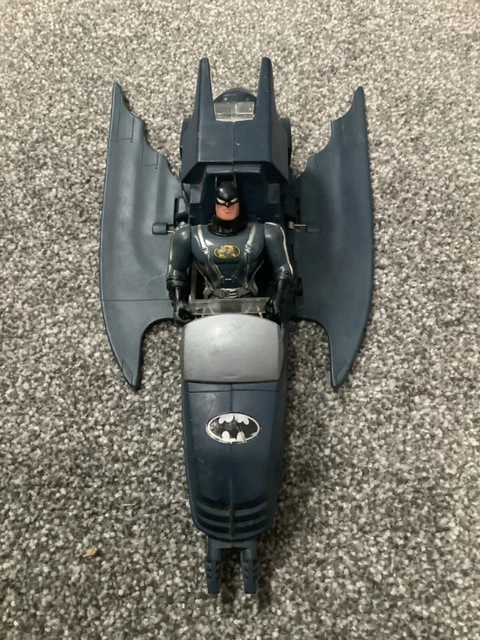 BATMAN THE ANIMATED series vintage batmobile jet and figure 1992 Kenner ...
