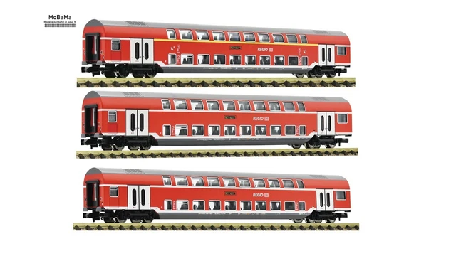 # FLEISCHMANN SPUR N Doppelstockwagen Set RE1 Norddeich Mole OVP # EUR 109,00 - PicClick DE