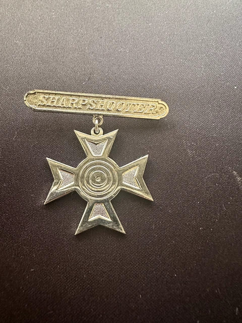 WW2 USMC US Marine Corps Sharpshooter Marksmanship Badge Pin Service ...