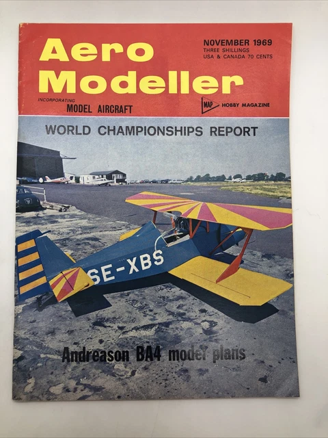 AEROMODELLER MAGAZINE November 1969 ANDREASON BA-4B F/F Peanut scale ...
