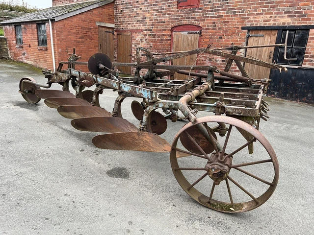 RANSOMES HEXATRAC 5 Furrow Crawler Tractor Plough £1,300.00 - PicClick UK