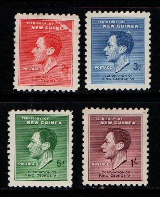 NEW GUINEA 1937 King George VI Coronation set SG208-11 Mint see note ...