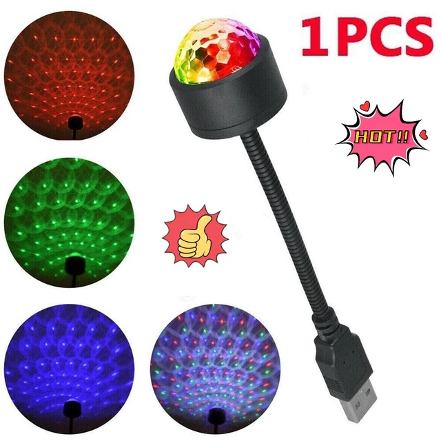 MULTI-COLOR LED STARRY Sky Projecter Lamp Mini USB Car Roof Star-Night ...