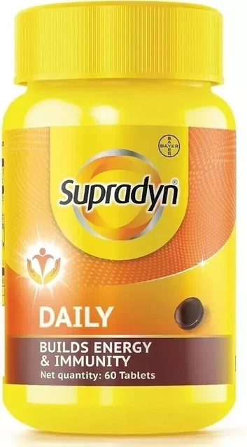 SUPRADYN MULTIVITAMINS TABLETS For Daily Use Pack of 120 tablets free ...