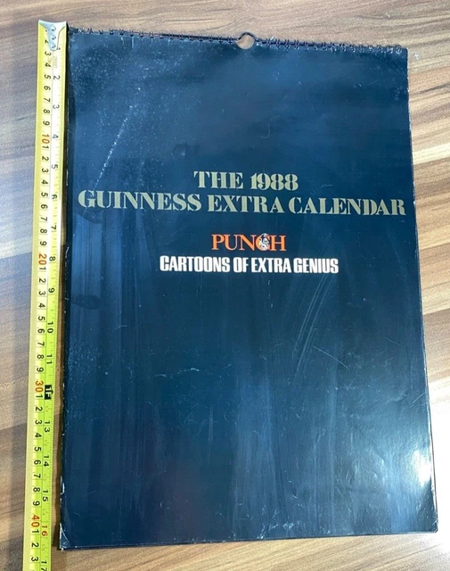 GUINNESS CALENDAR 1988 - Punch Themed - Dates Correct in 2044 Framing ...