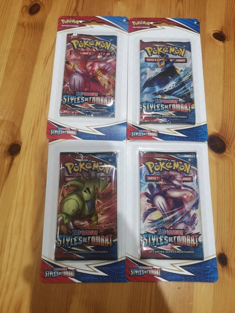 ARTSET POKEMON 4 Boosters Épée et Bouclier Styles de Combat Neuf sous ...