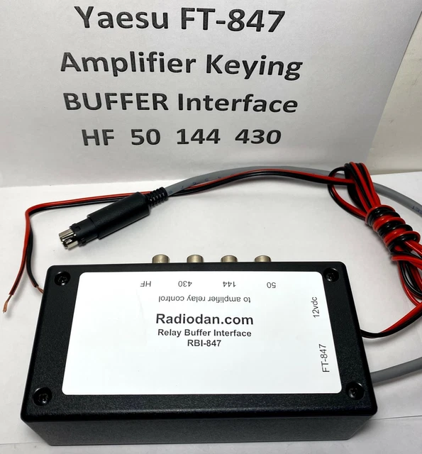 YAESU FT-847 HF/VHF/UHF Amplifier keying relay interface for buffer ...