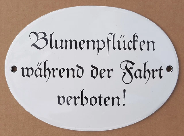 BLUMENPFLÜCKEN WÄHREND DER Fahrt verboten ! Bundesbahn Bahn DB Email ...