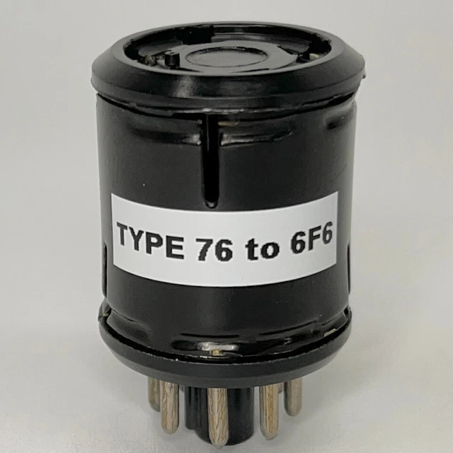 VINTAGE TUBE SOCKET Adapter Used To Replace 6F6 Tube with a Type 76 ...