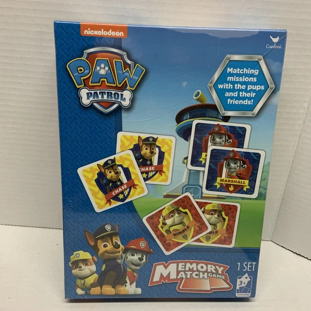 CARDINAL NICKELODEON PAW Patrol Memory Match Game 72 Cards Kids Ages 3 ...