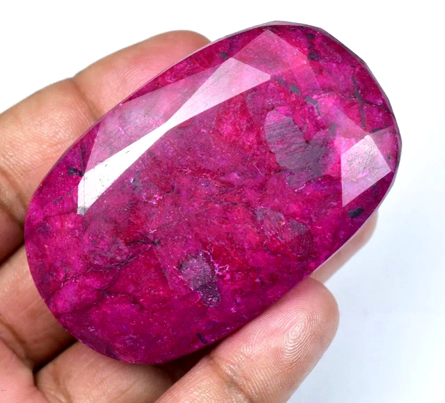 488.00 CT NATUREL Géante Rubis Rouge Certifié Museum Grade Ovale Coupe ...