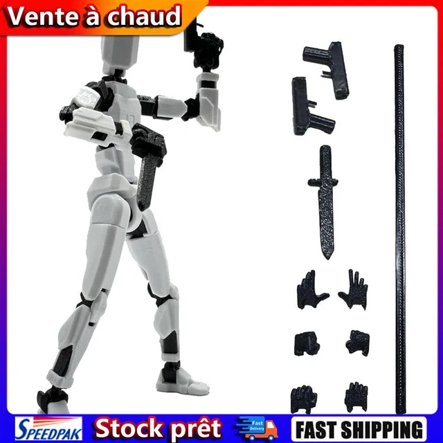 MOVABLE ROBOT DUMMY 5.54 Inch 3D Printed Mannequin Toys Home Desk ...