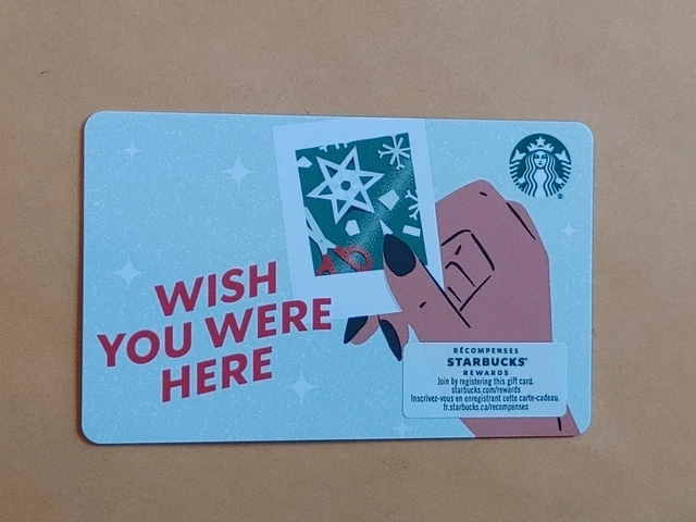 STARBUCKS 2021 &WISH You Were Here" Gift Card Reloadable Empty $7.00 ...