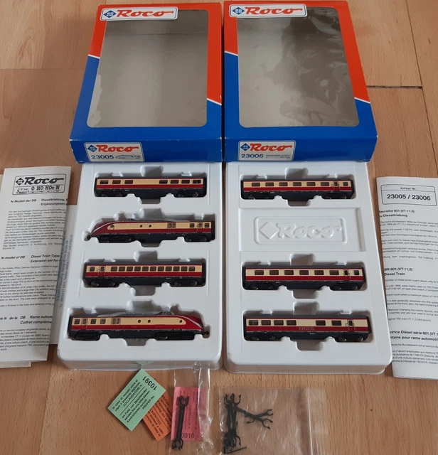 SPUR N ROCO 23005 + 23006 Dieseltriebzug- Set sehr gut in OVP EUR 229 ...