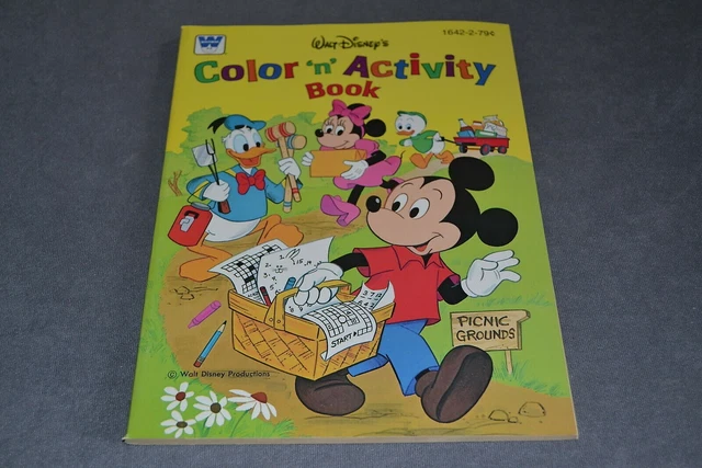 WALT DISNEY COLOR n Activity Coloring Book 1978 Whitman [NEW & UNUSED ...