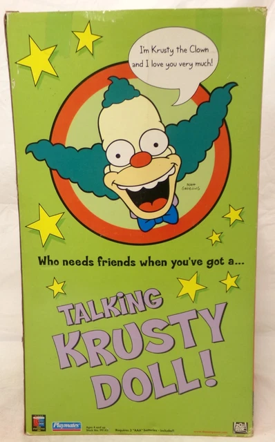 MUÑECA HABLADORA DE Krusty El Payaso De Bart Simpson De Playmates 14 ...