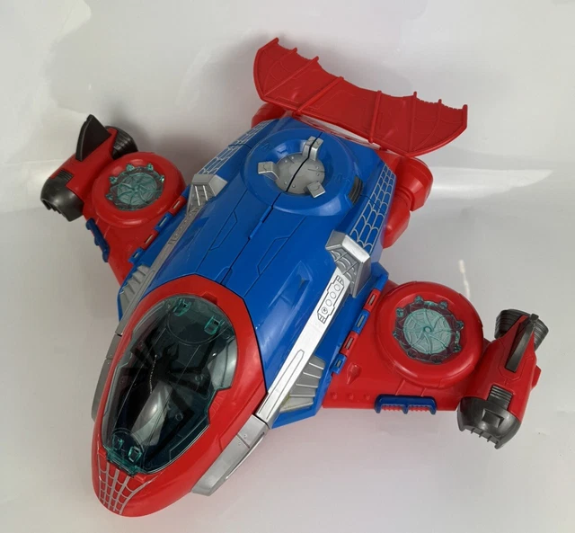 PLAYSKOOL HEROES MARVEL Spider Man Plane Jet Quarters Toy Hasbro 2018 £ ...